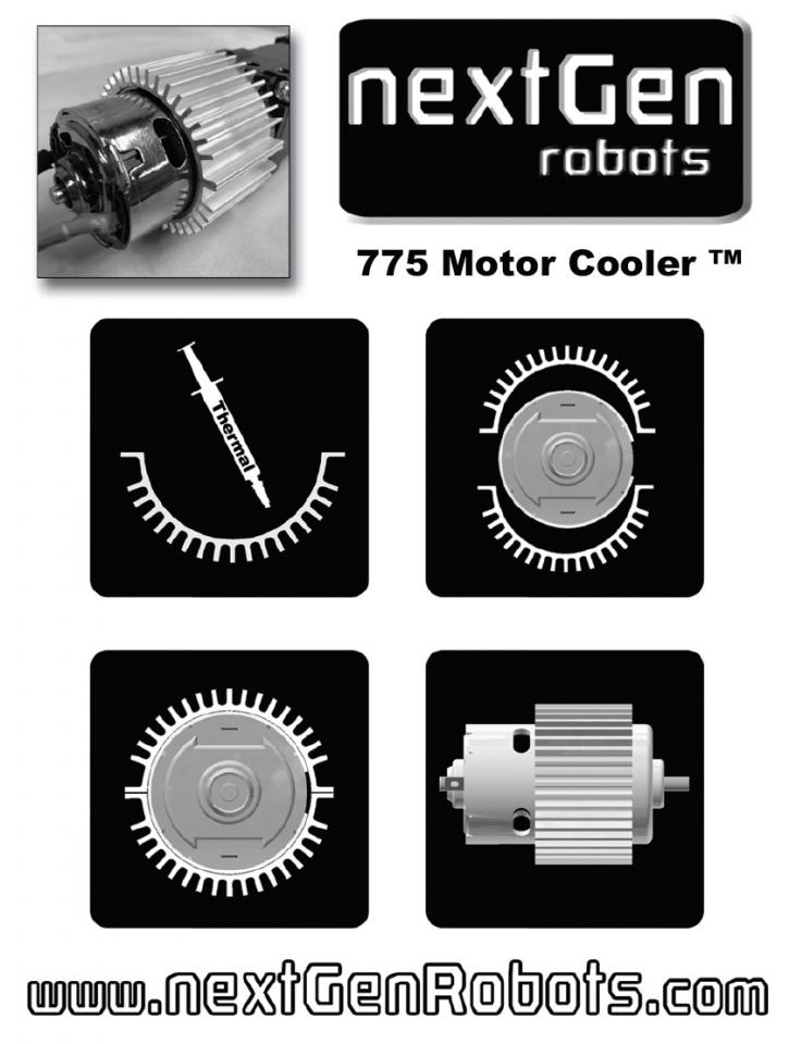 775 Cooler™ - Heatsink for small dc motor - Next Gen Robots